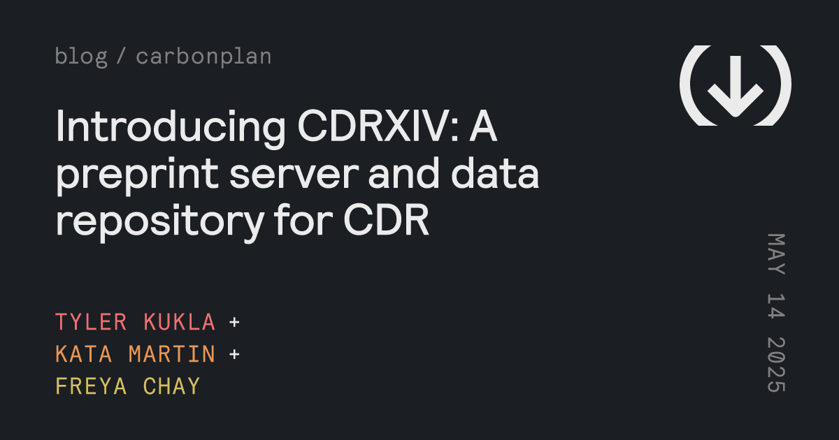 Introducing CDRXIV: A preprint server and data repository for CDR ...
